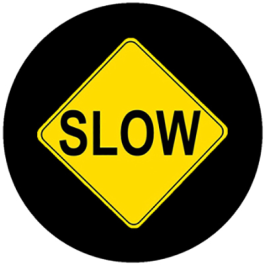 LUMEN FLOOR SIGN SLIDE: SLOW | Safety Signage Tapes & Ribbons | UAE