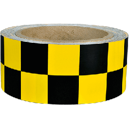 PF 4X108 YELLOW/BLACK CHECKERED | Safety Signage Tapes & Ribbons | UAE