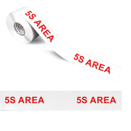 RIGID SIGNAL 4X100 Red/Wht 5S AREA | Safety Signage Tapes & Ribbons | UAE
