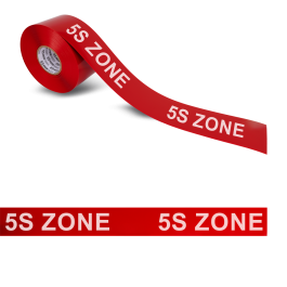 RIGID SIGNAL 4X100 Wht/Red 5S ZONE | Safety Signage Tapes & Ribbons | UAE
