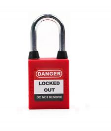 Red LOTO Padlock 38mm Dust-Proof Steel Shackle